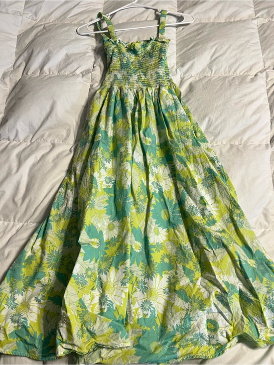 co & jaimeson | Dresses | Co Green And Yellow Floral Maxi Dress | Poshmark